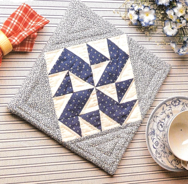 YANKEE PUZZLE HOT Pad & Indiana Puzzle Pot Holders - Vintage Mini Quilt ...