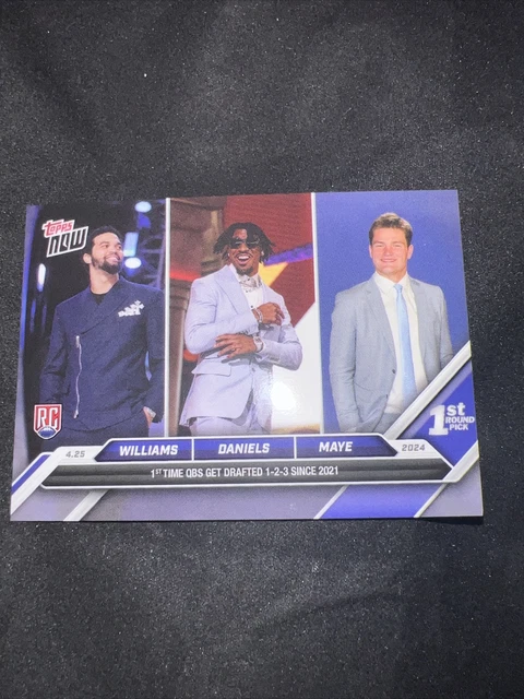 2024 TOPPS NOW Draft #D-TRIP Caleb Williams Jayden Daniels Drake Maye RC en main EUR 9,19 ...