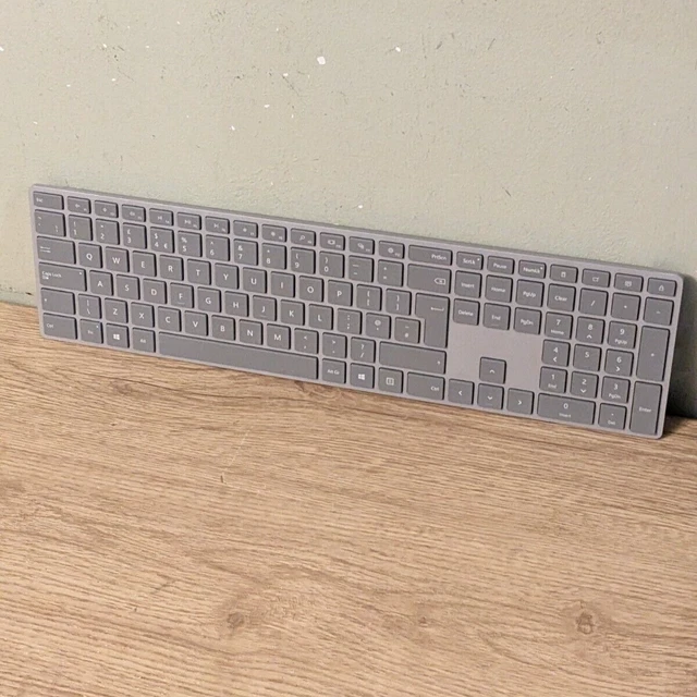 MICROSOFT SURFACE BLUETOOTH keyboard wireless (grey) UK QWERTY layout ...
