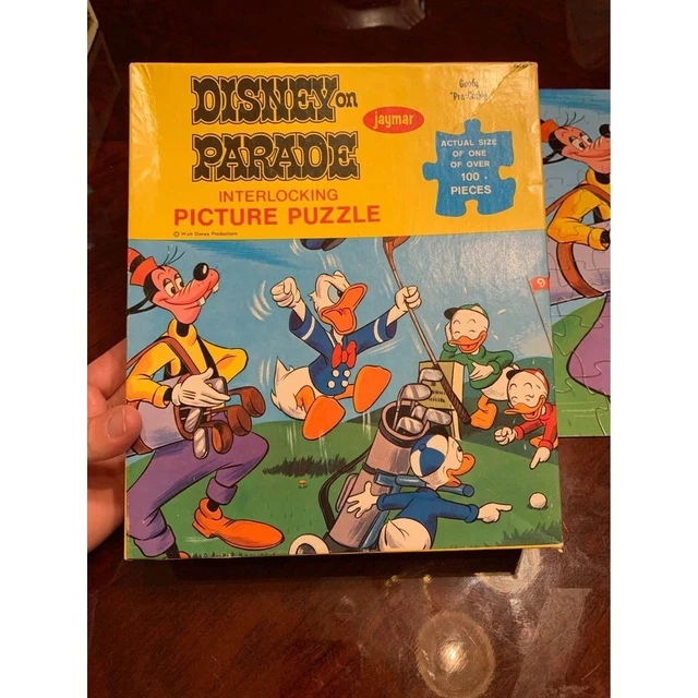 VINTAGE DISNEY ON Parade Goofy “Pro-Caddy” 100 Piece Jigsaw Puzzle # 62 ...
