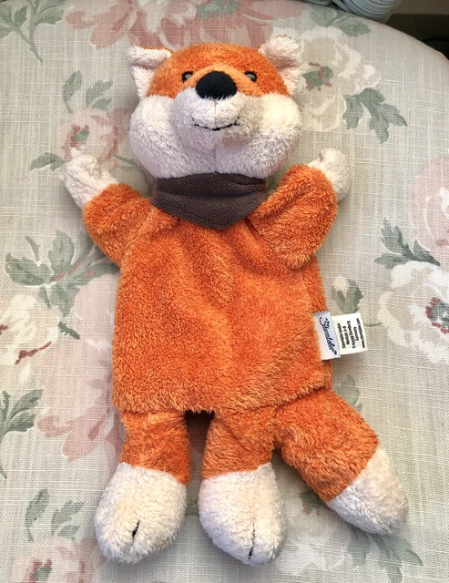 STERNTALER ORANGE FOX Hand Puppet Comforter Soft Toy Soother Doudou £9. ...