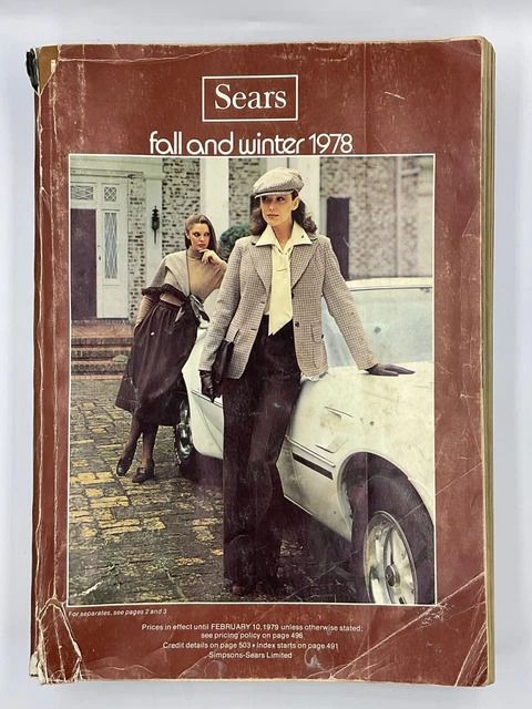 VINTAGE SEARS FALL & Winter 1978 Catalogue ~Great Reference Funky ...