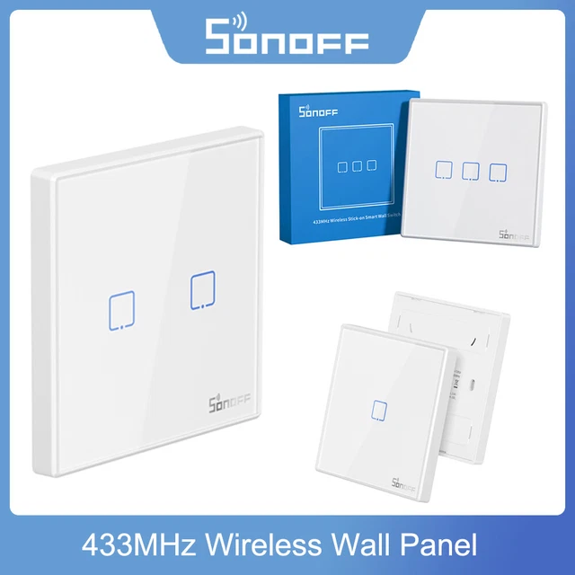 SONOFF SMART WALL Panel Sticky 433MHz Wireless RF Remote Works with ...