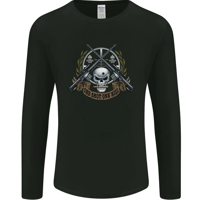 SNIPER ACE ONE Shot Kill Para Marine Armée Hommes T-Shirt À Manches ...