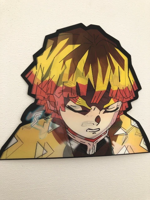 TANJIRO INOSUKE ZENITSU Demon Slayer 3D Anime Lenticular Motion Sticker ...