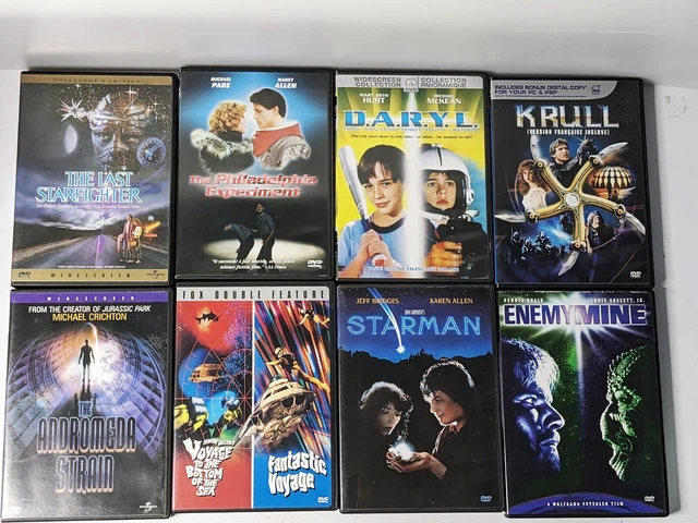 80S SCIENCE FICTION Movies DVD Lot - Starman, D.A.R.Y.L, KRULL, Enemy ...