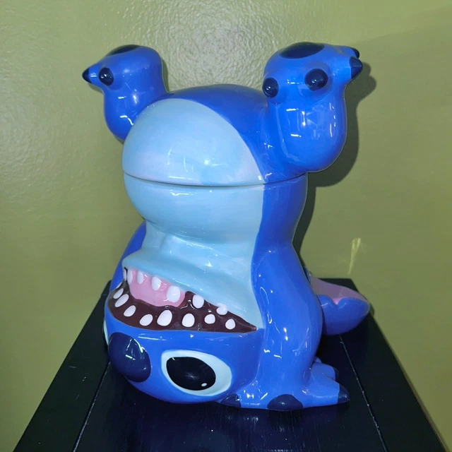 DISNEY STITCH UPSIDE Down Handstand Ceramic Cookie Jar Canister NWT £59 ...