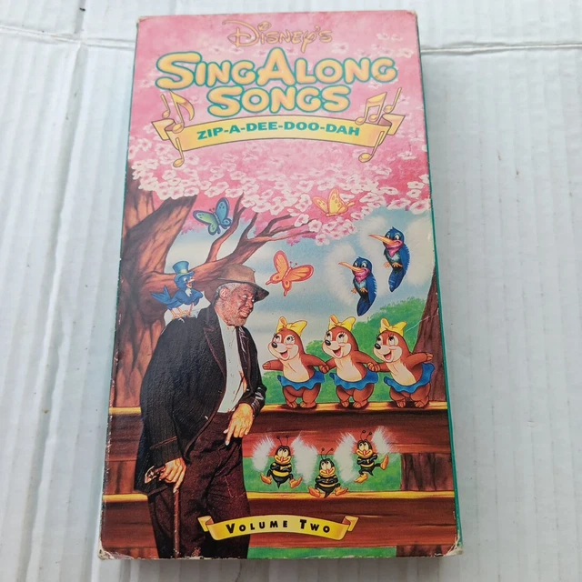 DISNEY'S SING ALONG Songs Zip Dee Doo Dah VHS Video Tape Vol 2 Song Of ...