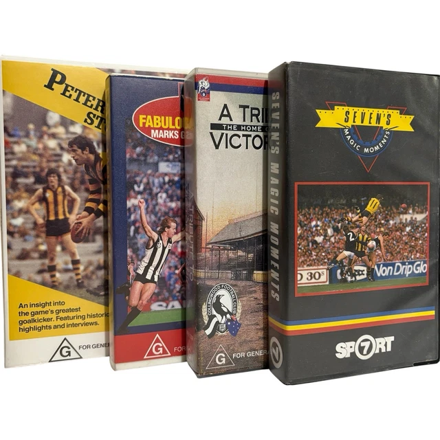 AFL FOOTBALL VHS Lot X 4 Peter Hudson Victoria Park Fabulous Footy ...
