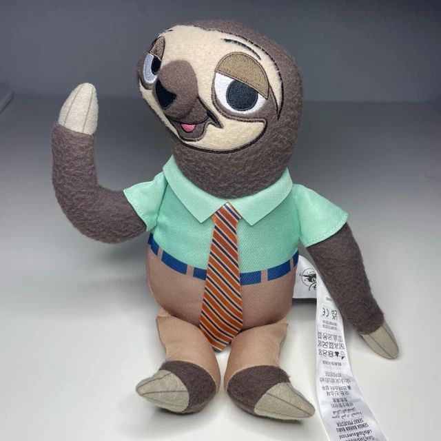DISNEY PARKS ZOOTOPIA Flash the Sloth Plush 10” Stuffed Animal Flat £13 ...