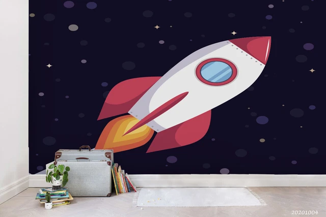 3D ROCKET SPACE Wallpaper Wall Mural Removable Self-adhesive ...