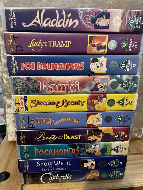 DISNEY VHS TAPES X 10 COLLECTION Video Bundle joblot- FAMILY FUN FILMS ...