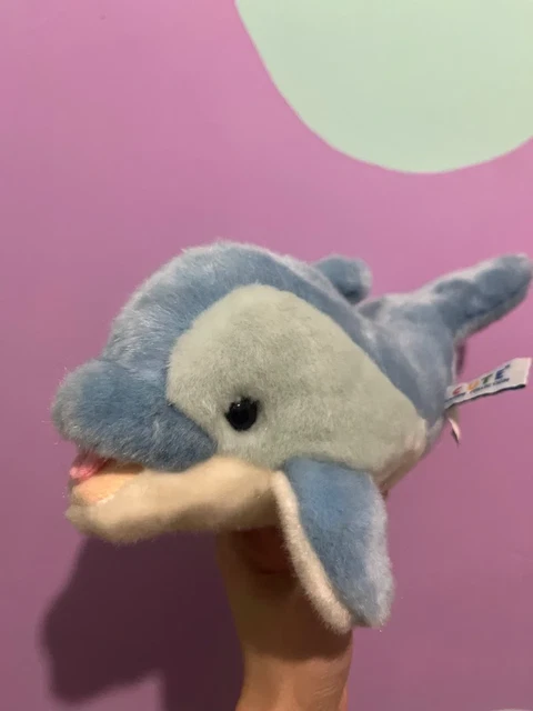 AUTHENTIC JAPANESE CUTE Ocean Series Light Blue Dolphin Soft Toy Plush ...