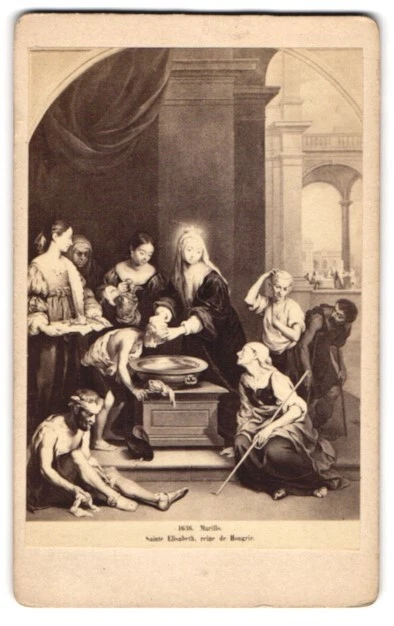 FOTOGRAFIA STE. ELISABETTA, regina d'Ungheria, su dipinto di Murillo ...