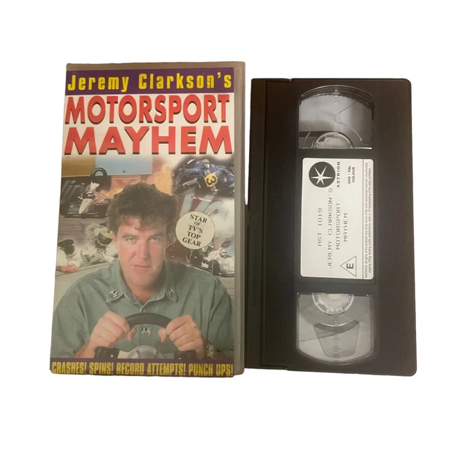 JEREMY CLARKSON'S MOTORSPORT Mayhem Top Gear VHS Video Vintage Rare 90s ...
