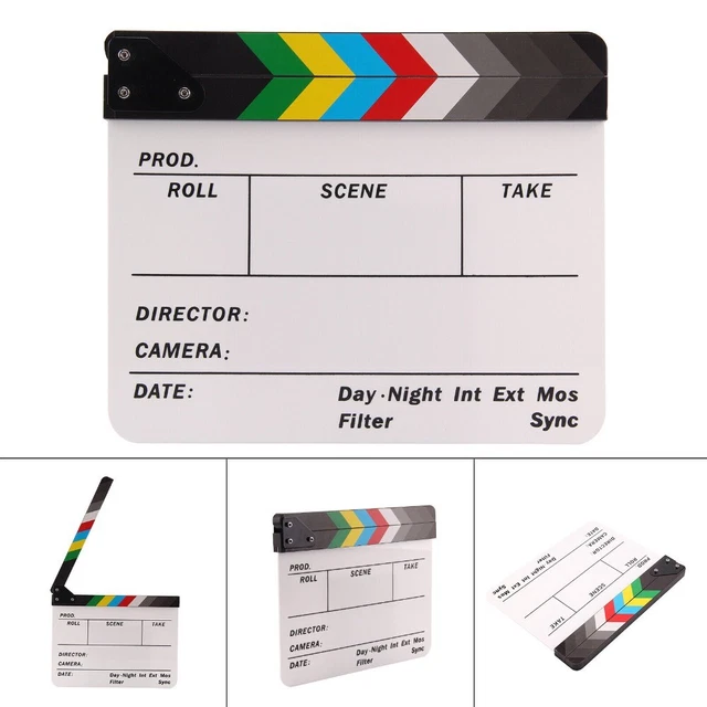 COLORFUL DIRECTOR FILM Clapboard Film Clap Slate Prop Video Scene TV ...