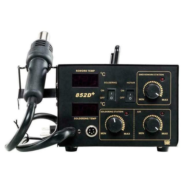 NEW 852D 2 in 1 Soldering Rework Stations SMD Hot Air & Iron Gun ...