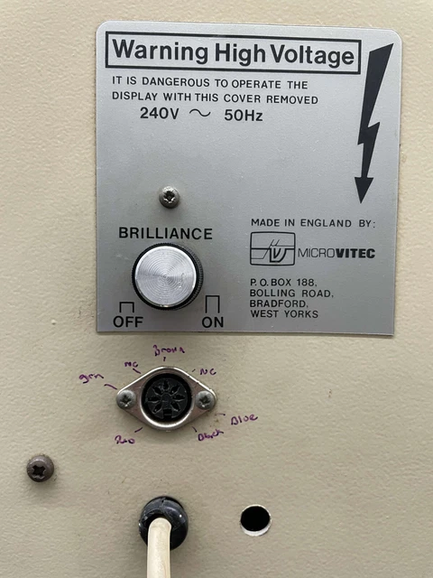 MICROVITEC CUB COLOUR Monitor 1431MS RGB 15Khz suit BBC & many retro ...