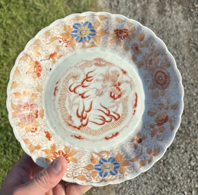 ANTIQUE JAPANESE NIPPON Plate 19th Century Three Clawed Dragon £6.95 ...