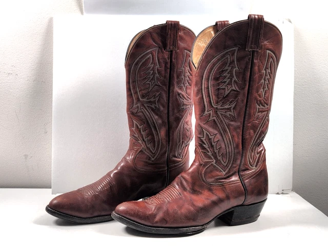 TONY LAMA MARBLED Red Mahogany Cowboy Western Boots – Men’s 11.5 D ...