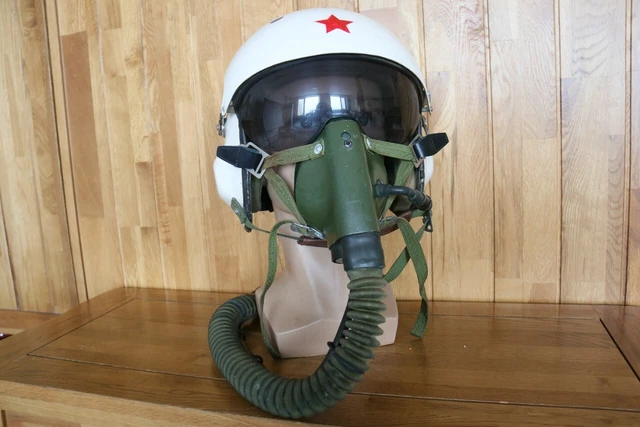 RARE CHINESE EARLY Fighter Pilot Helmet Zh-1A(Gray Sunvisor),Face Mask ...