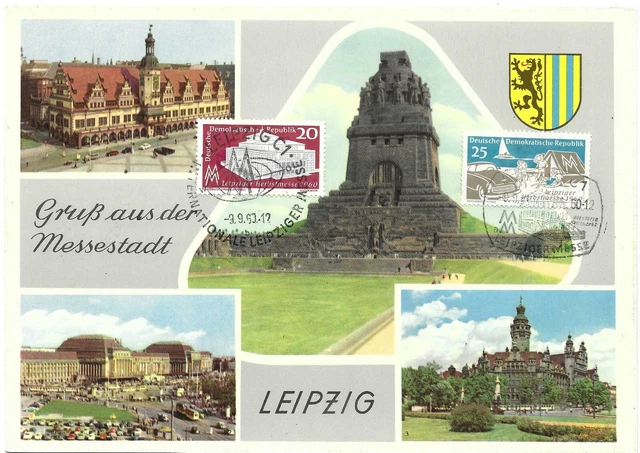 DDR 1960 FARBIGE Postkarte -Messestadt Leipzig Stadtansichten ...
