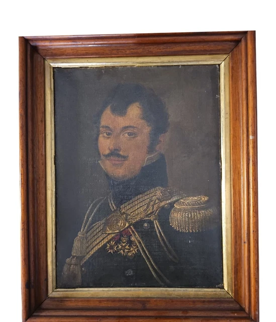 OIL PAINTING 19TH Century French Portrait Man Officer Military 16X13x2.25 £2,344.39 - PicClick UK