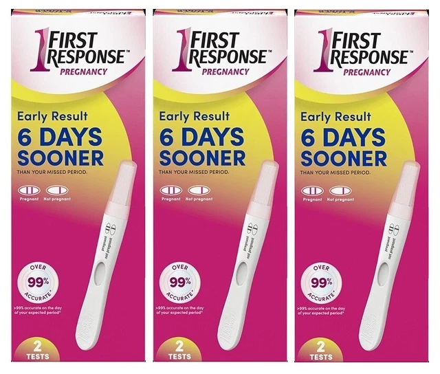 FIRST RESPONSE EARLY Result Pregnancy Test Pack of 3 (6 count) $21.62 ...