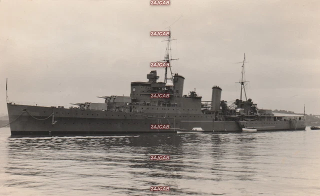 ROYAL NAVY RP Postcard. HMS "Glasgow" Cruiser. WW2. Port. 1937 EUR 8,74 ...