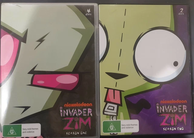 NICKELODEON INVADER ZIM Season 1 & 2 Rare Dvd Cartoon Set One Two Cult ...
