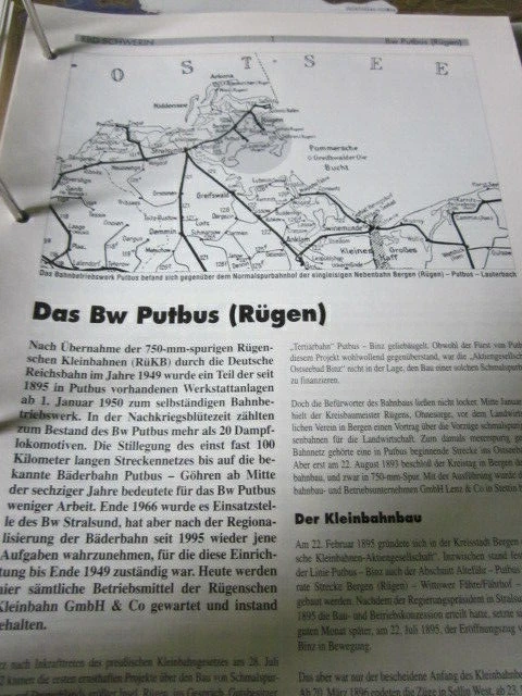 DEUTSCHE BAHNBETRIEBSWERKE MIT Gleisplan 17 Putbus auf Rügen 24S EUR 10 ...