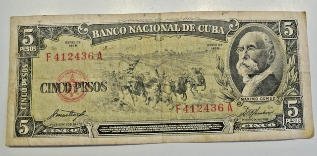 RARE BILLET DE 5 Pesos 1958 EUR 4,90 - PicClick FR