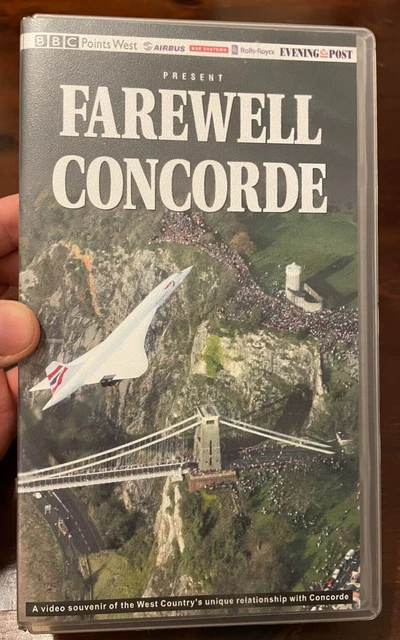 BBC FAREWELL CONCORDE VHS Tape. Video Documentary Presentation Rare £4. ...