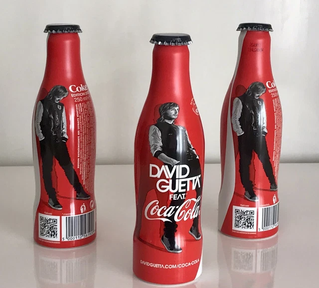 3 BOUTEILLES DE coca cola en aluminium David Guetta. EUR 12,00 ...