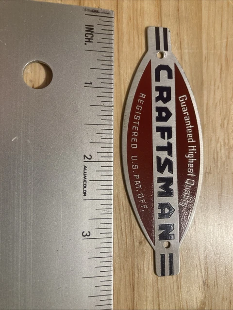 VINTAGE CRAFTSMAN EMBLEM Badge From craftsman Tool Box £22.30 - PicClick UK