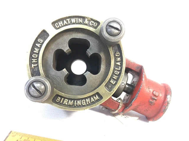 VINTAGE PIPE THREADING Tool Brass Thomas Chatwin Plumber Tools £49.00 ...