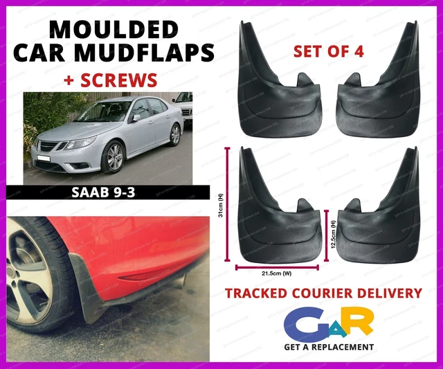 RUBBERT CAR MUD Flaps Splash guards set of 4 front and rear for Saab 9 ...