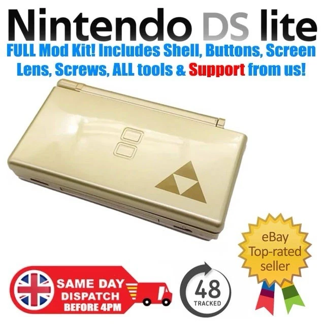 GOLD THE LEGEND of Zelda Housing Shell FULL MOD KIT for Nintendo DS ...