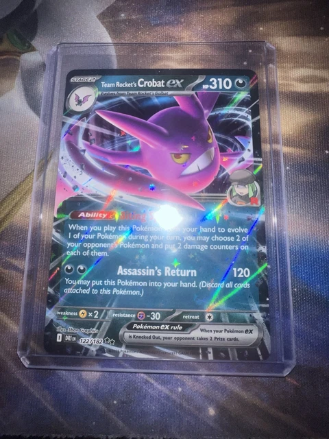 POKÉMON TCG DESTINED Rivals Team Rockets Crobat EX 122/182 Double Rare ...