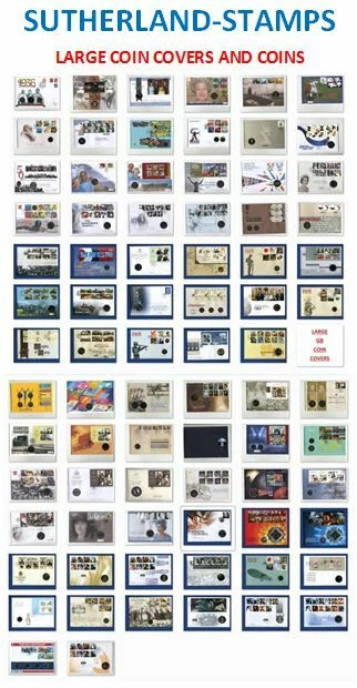 COIN COVERS (LARGE) NUMISMATIC & £1 £2 £5 etc1996 to 2015 2016 2017 ...
