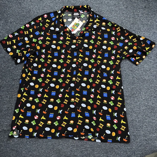 OFFICIAL NINTENDO SUPER Mario Bros Symbols Short Sleeve Shirt 3X Large ...