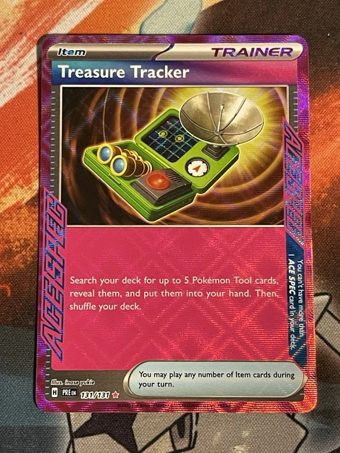 POKÉMON TCG PRISMATIC Evolutions Treasure Tracker Ace Spec Trainer 131/ ...
