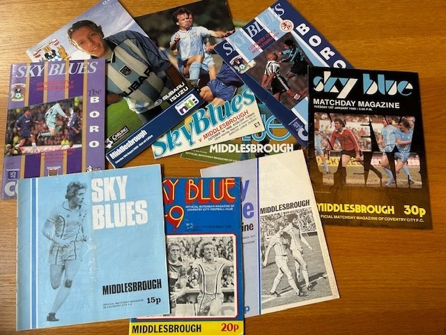 COVENTRY CITY V Middlesbrough - Bundle (matchday programmes x 9 ) £9.71 ...