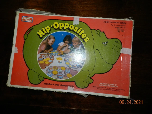 VINTAGE HIP-OPPOSITES KIDS Game 1978 Hippo Memory Learn #1003 $24.99 ...