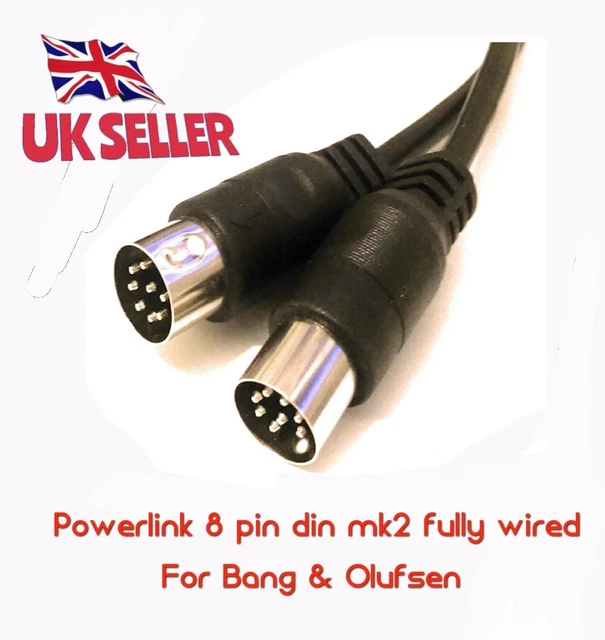 8 PIN DIN mk2 POWERLINK Cable connect BeoLab loud speakers to Bang ...