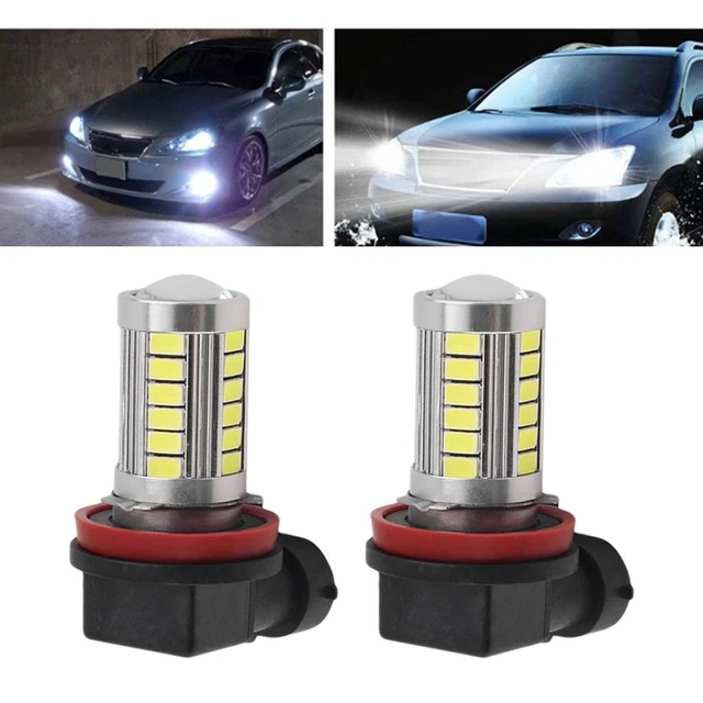 2X 360° WHITE H11 21 LED Fog Driving Light Bulbs for Cars Trucks IP67 ...