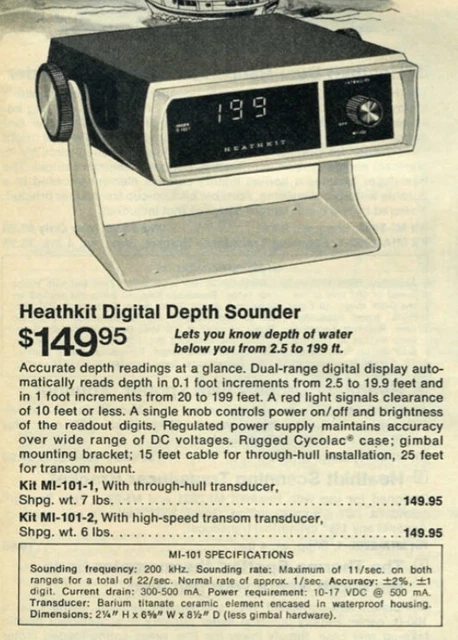 HEATHKIT MI-101 MARINE digital depth sounder vintage handmade ...