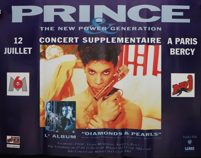 PRINCE FRENCH TOUR 1992 90x120cm Affiche Originale Concert EUR 99,99 - PicClick FR
