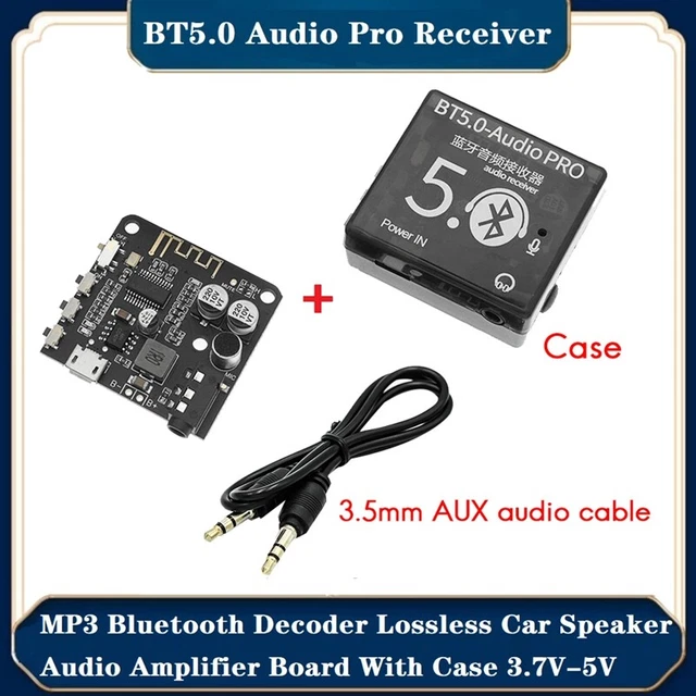 RÉCEPTEUR AUDIO BT5.0 Pro + BoîTier + Kit de Câble Audio AUX 3,5 Mm ...