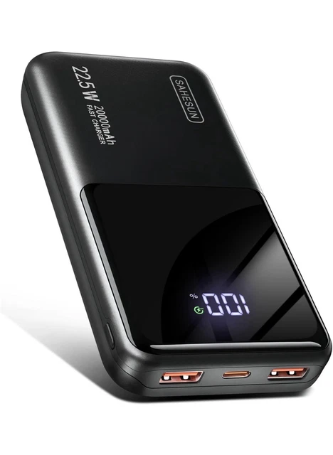 POWER BANK 20000MAH 22.5W Klein Schnellladefunktion Powerbank 1 USB-C 2 ...
